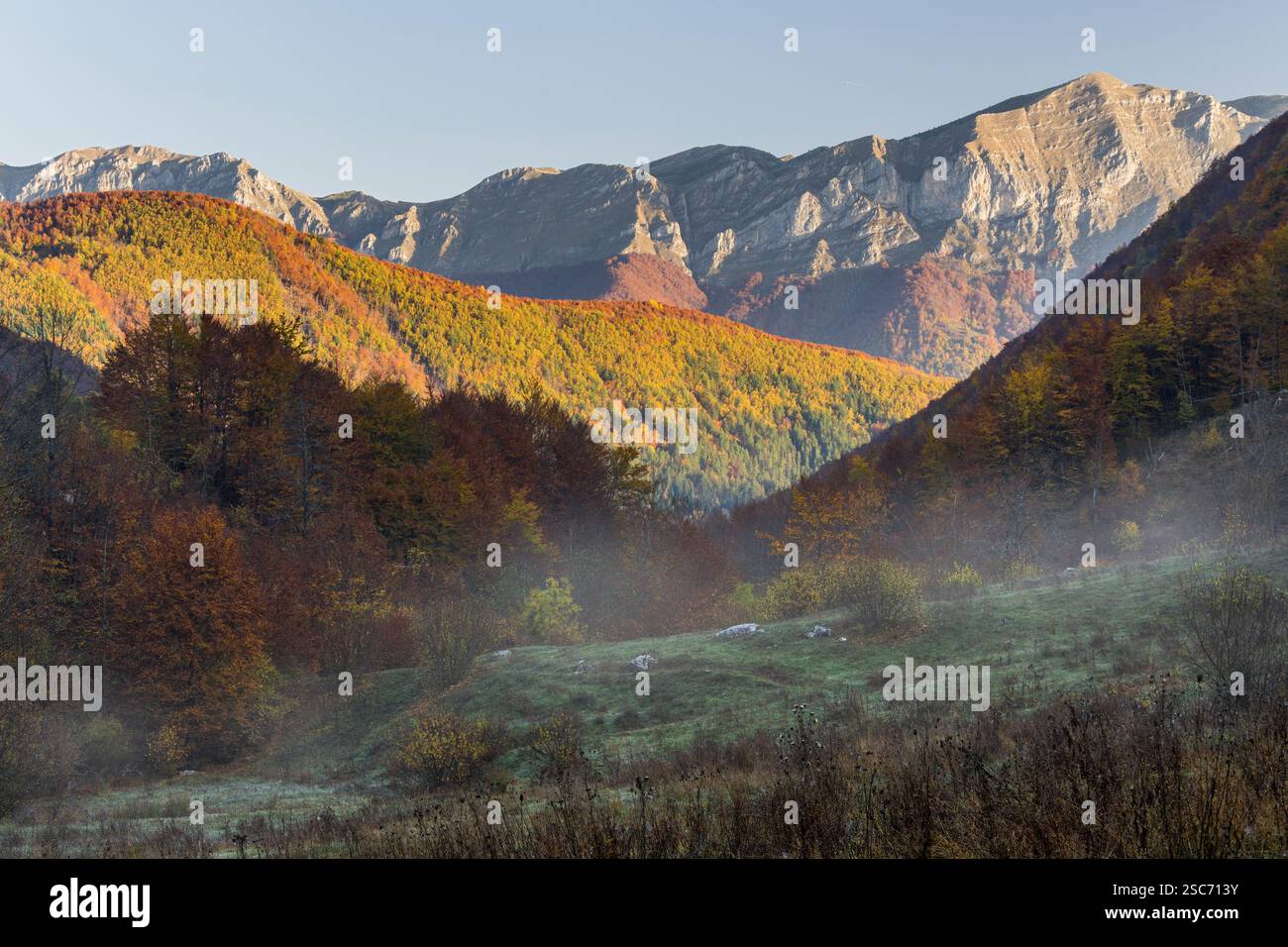 Grebaje valley, Prokletije mountains, Gusinje, Montenegro Stock Photo ...