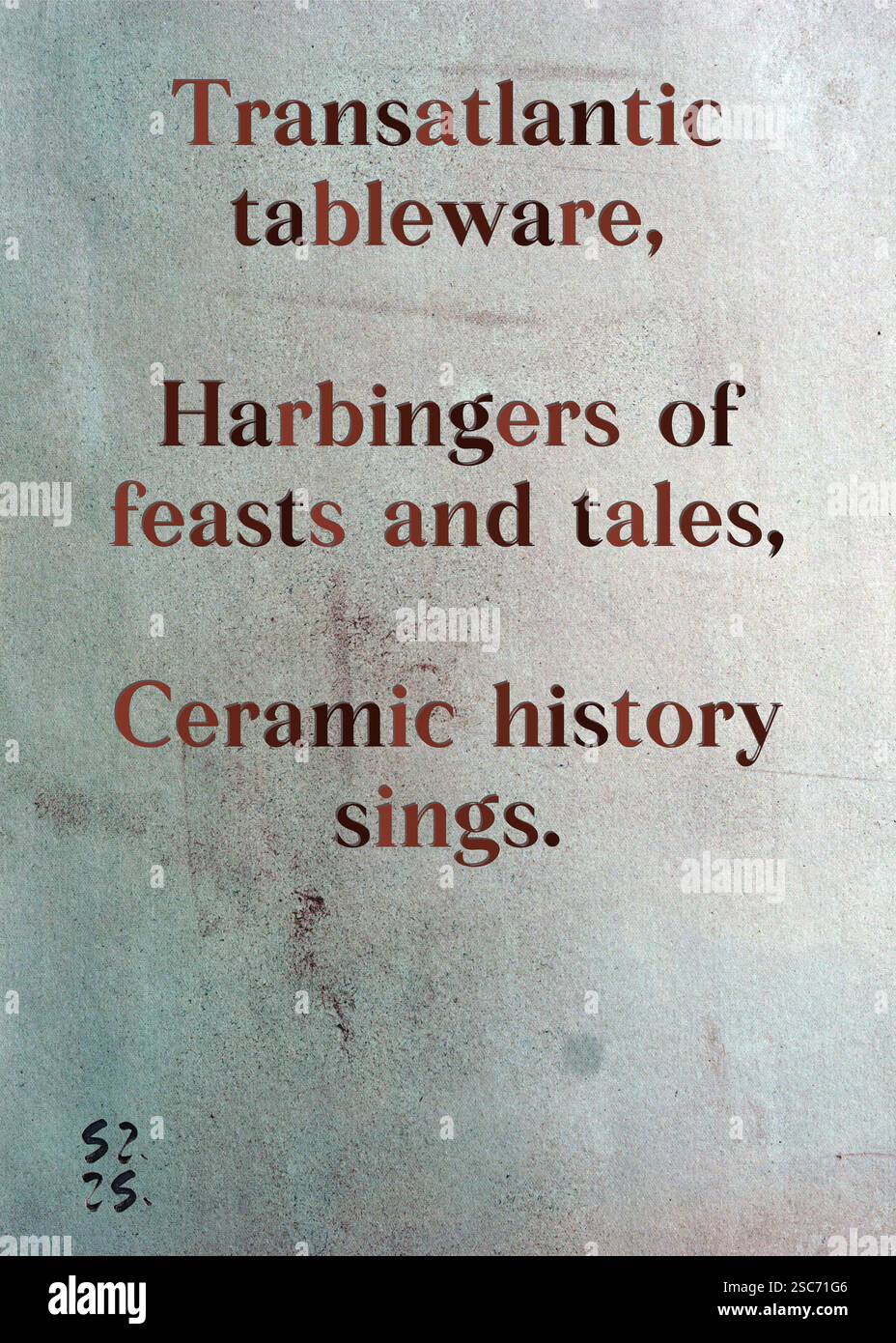 Transatlantic tableware, Harbingers of feasts and tales, Ceramic ...