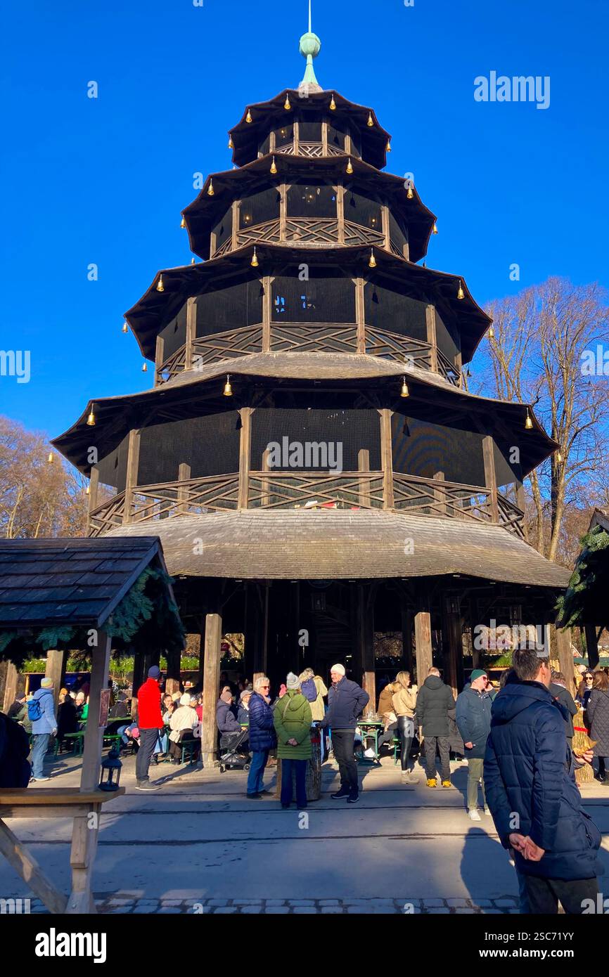 MUNICH, GERMANY - DECEMBER 2, 2024: The Chinese Tower (German ...