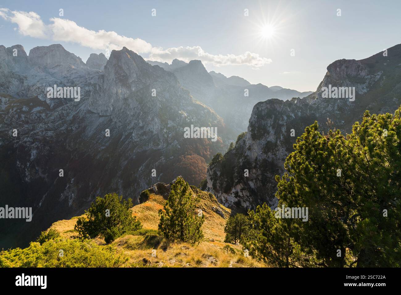 View over the Grebaje Valley, Prokletije Mountains, Gusinje, Montenegro ...