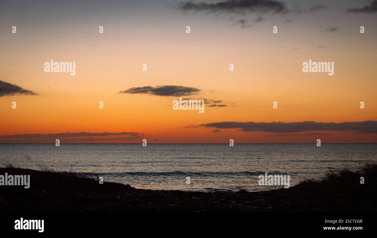 Sunrise on Togston Beach, Druridge Bay Northumberland, 2025 Stock Photo ...