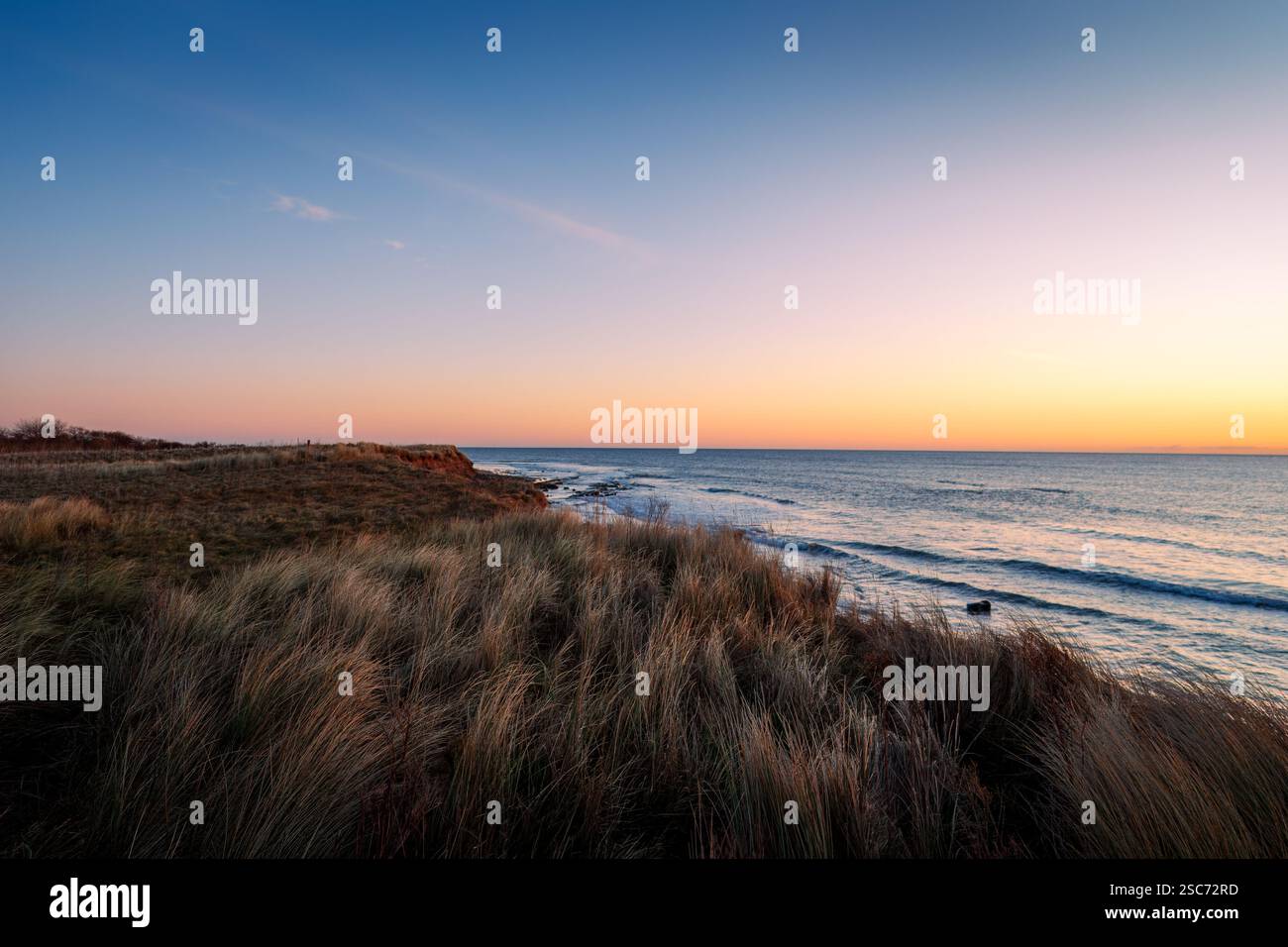 Sunrise on Togston Beach, Druridge Bay Northumberland, 2025 Stock Photo ...