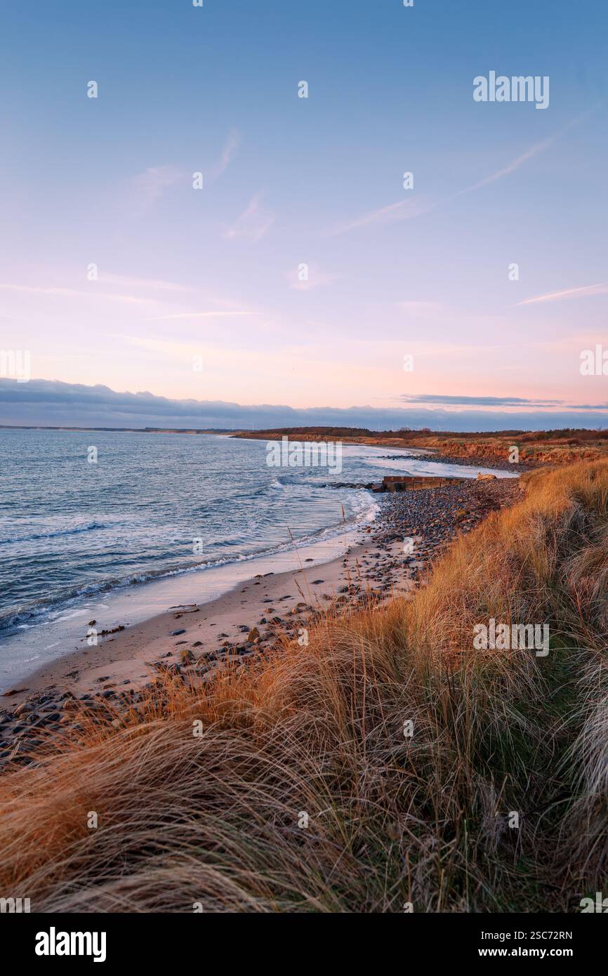 Sunrise on Togston Beach, Druridge Bay Northumberland, 2025 Stock Photo ...
