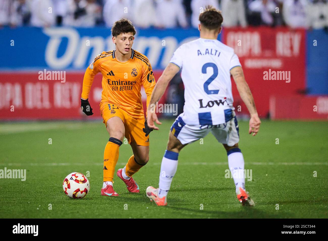 Spanish King Cup (Copa del Rey) soccer match Leganes vs Real Madrid at Butarque Stadium in ...