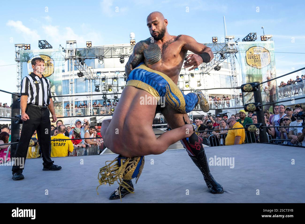 Ricochet is seen during Chris Jericho's Rock 'N' Wrestling Rager at Sea ...