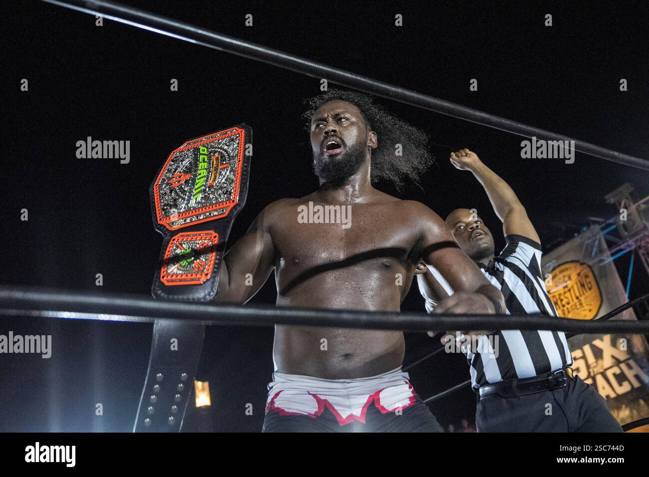Mo Jabari is seen during Chris Jericho's Rock 'N' Wrestling Rager at ...
