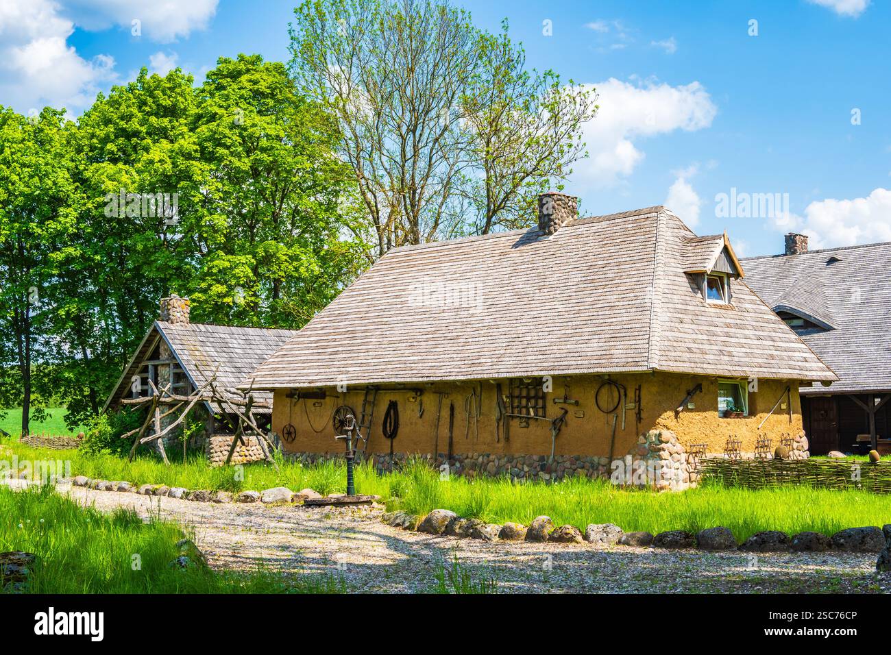Old rustic house in small village Udziejki, Suwalski Landscape Park ...