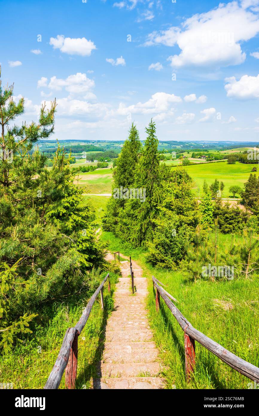 Walking path to top of Cisowa Gora viewpoint, highest peak of the ...