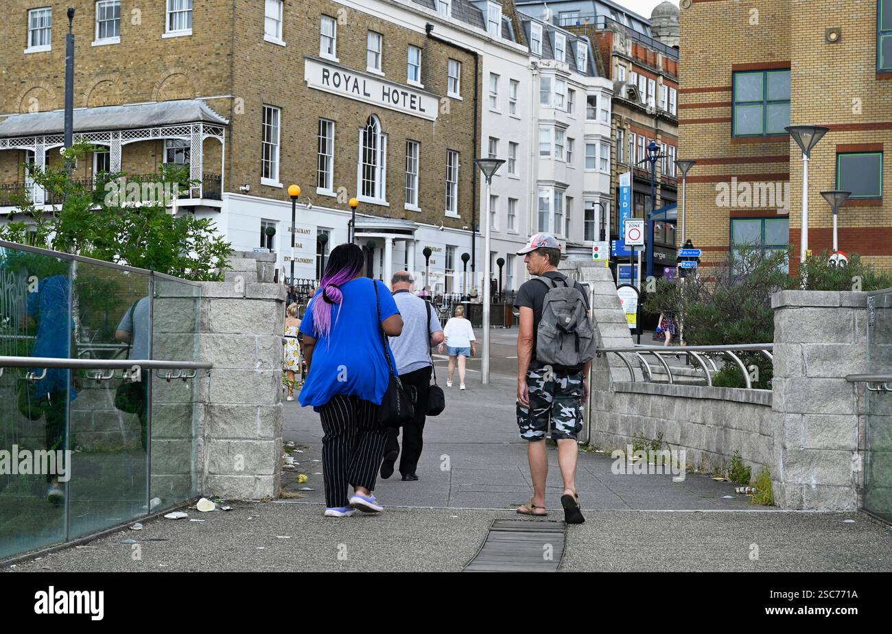 The Twin Lift walkway at the top of Pier Hill, looking towards the ...