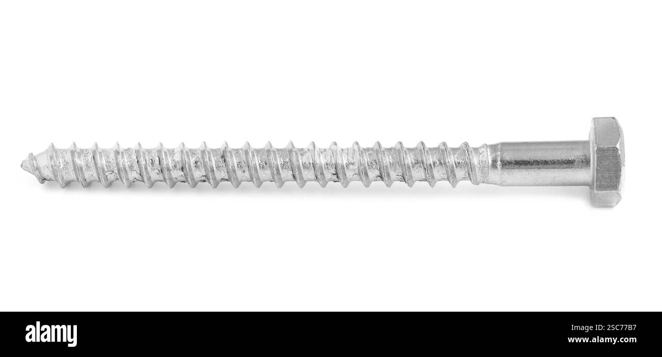 Stainless steel tap bolt on white background Stock Photo - Alamy