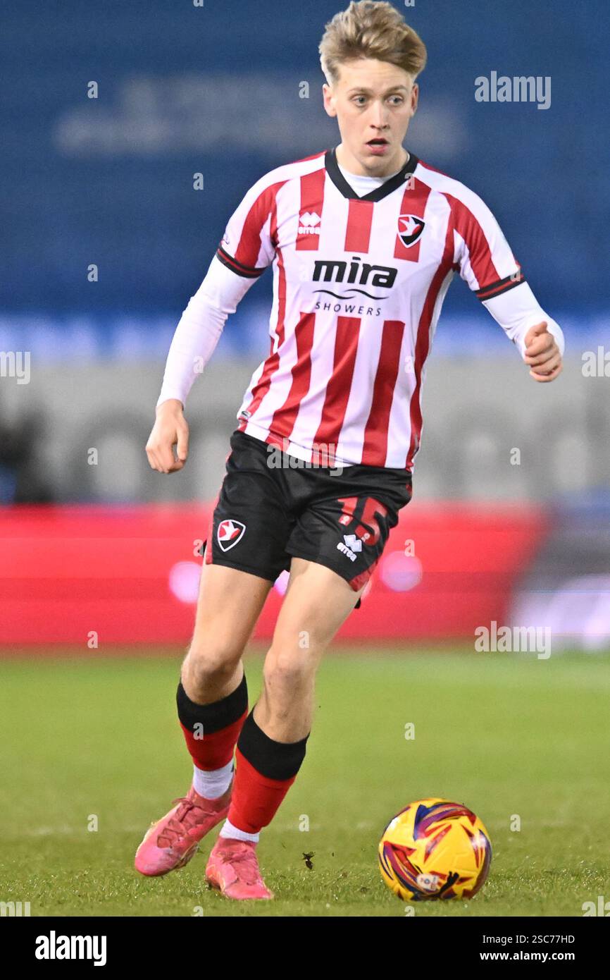 Jordan Thomas (15 Cheltenham Town) controls the ball during the EFL ...