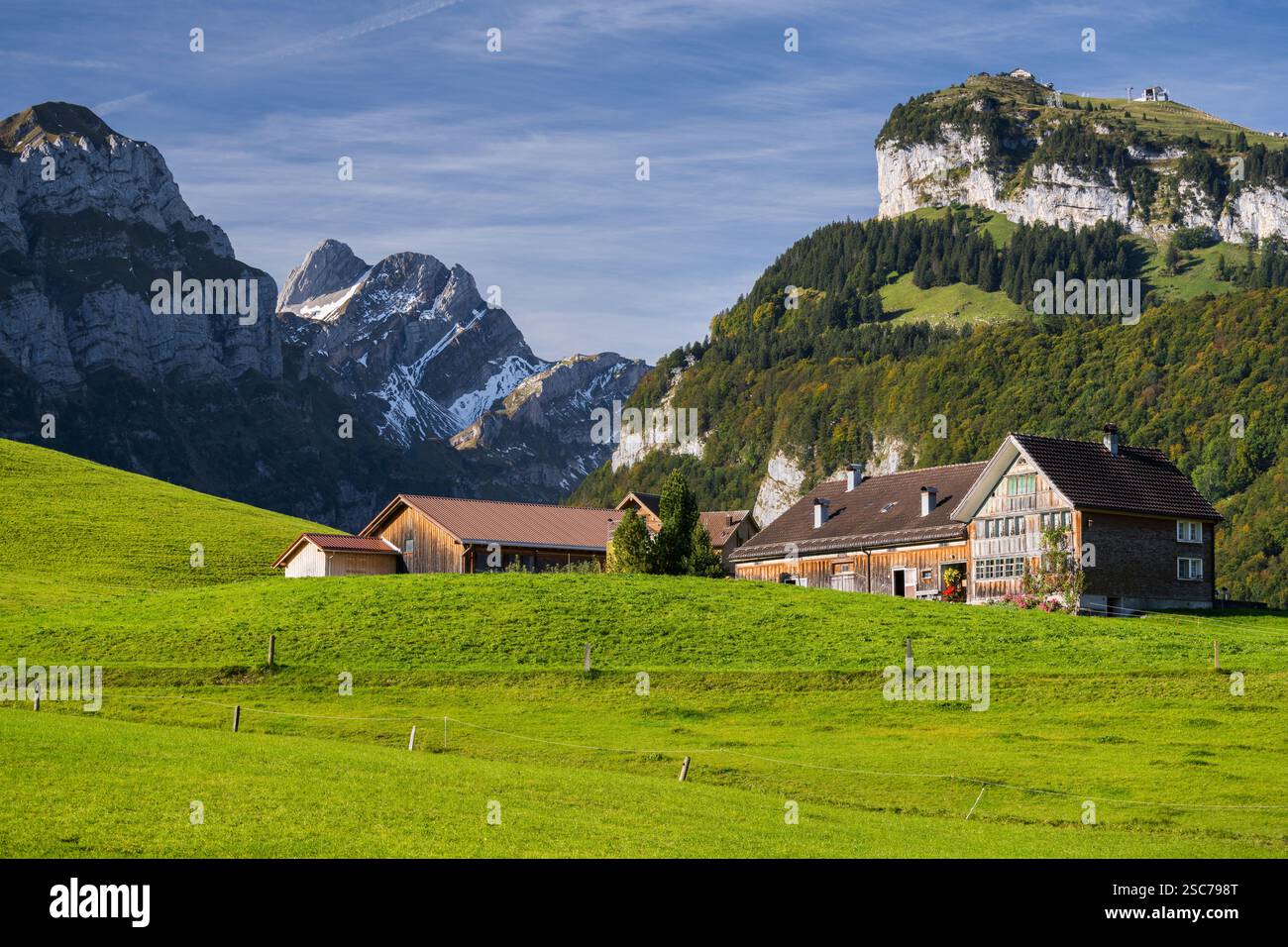 Berg Altmann, farm in Schwende, Alpstein, Appenzell, Switzerland Stock ...