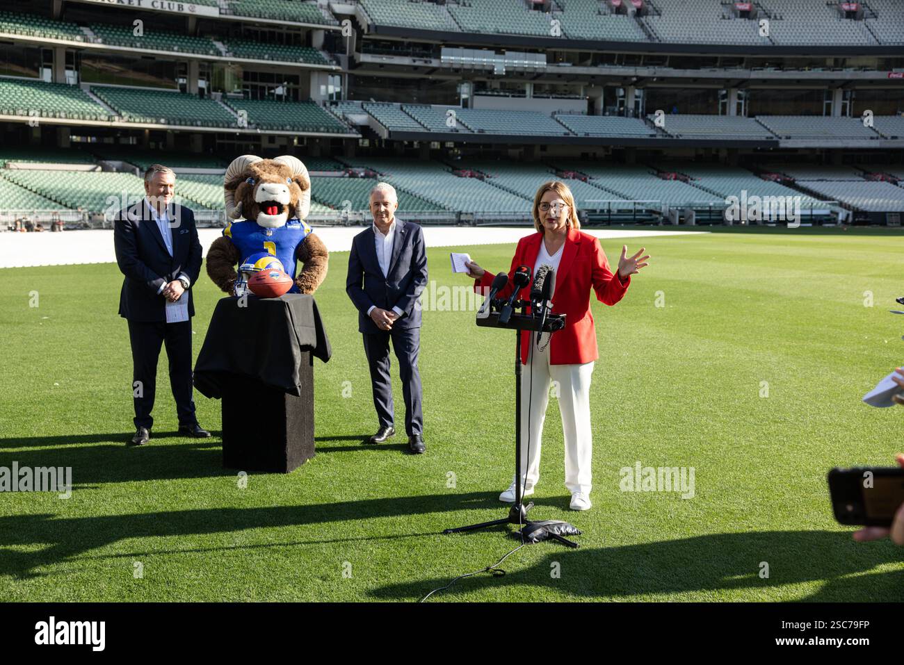 Melbourne, Australia. 06th Feb, 2025. Victorian Premier Jacinta Allan ...