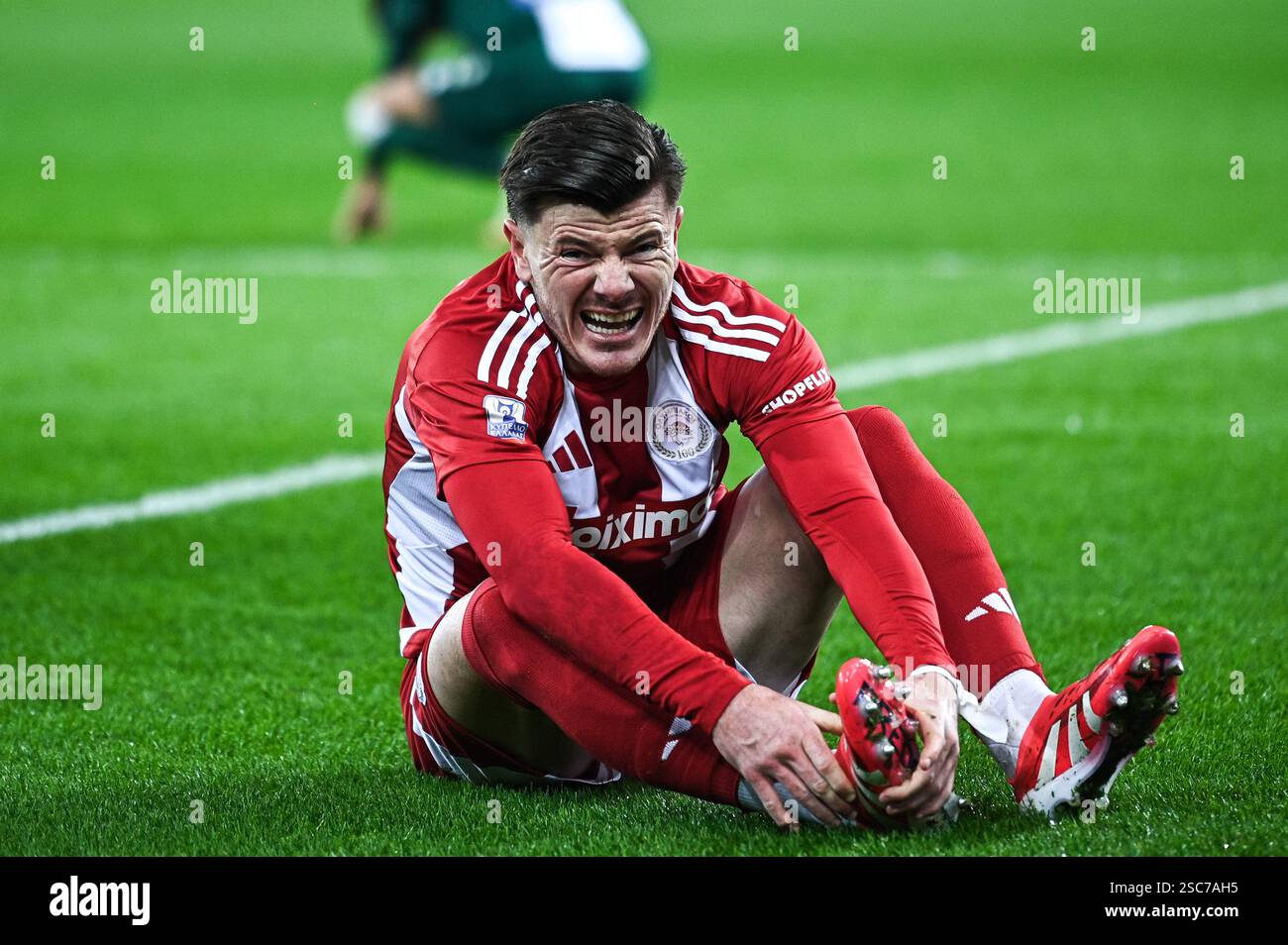 Piraeus, Greece. 05th Feb, 2025. 4 Giulian Biancone of Olympiacos FC ...