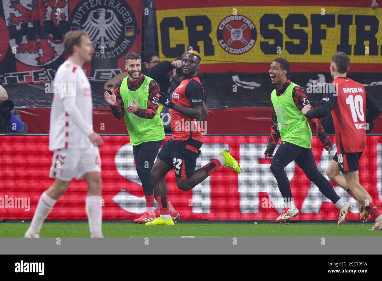 Leverkusen, Deutschland. 05th Feb, 2025. 05.02.2025, Viertelfinale im DFB-Pokal zwischen Bayer ...