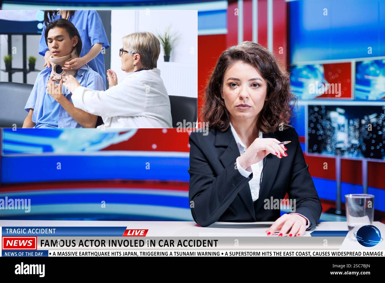 News anchor announces car accident news, famous actor involved in ...