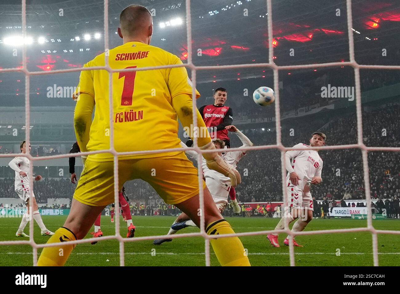 Leverkusen's Patrik Schick scores his side's second goal during the ...