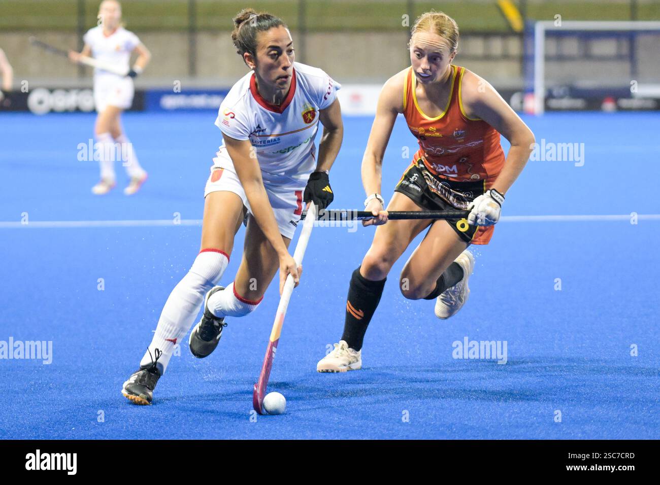 Sydney Olympic Park, Australia. 05th Feb, 2025. Marta Segu (L) of Spain ...
