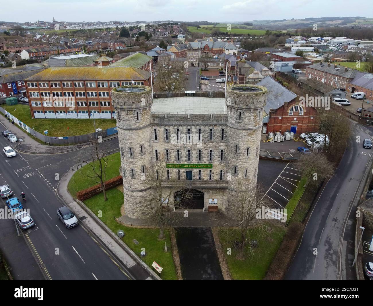 Dorchester, Dorset, UK. 5th February 2024. General aerial view of The ...