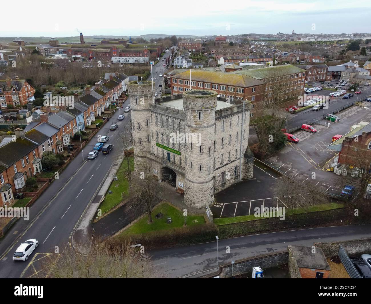 Dorchester, Dorset, UK. 5th February 2024. General aerial view of The ...
