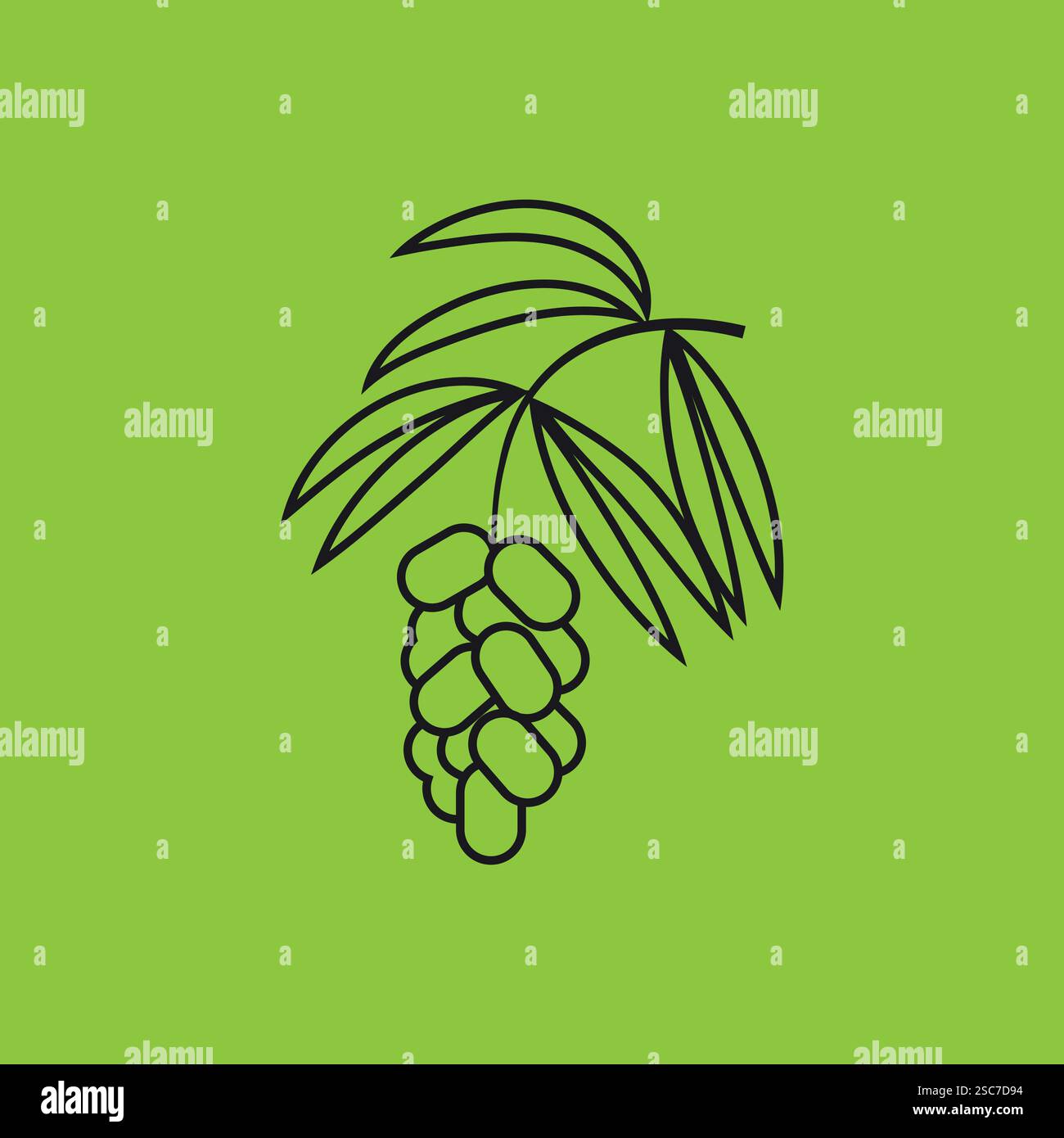 Minimalist Date Palm Line Art for Ramadan Stock Vector Image & Art - Alamy