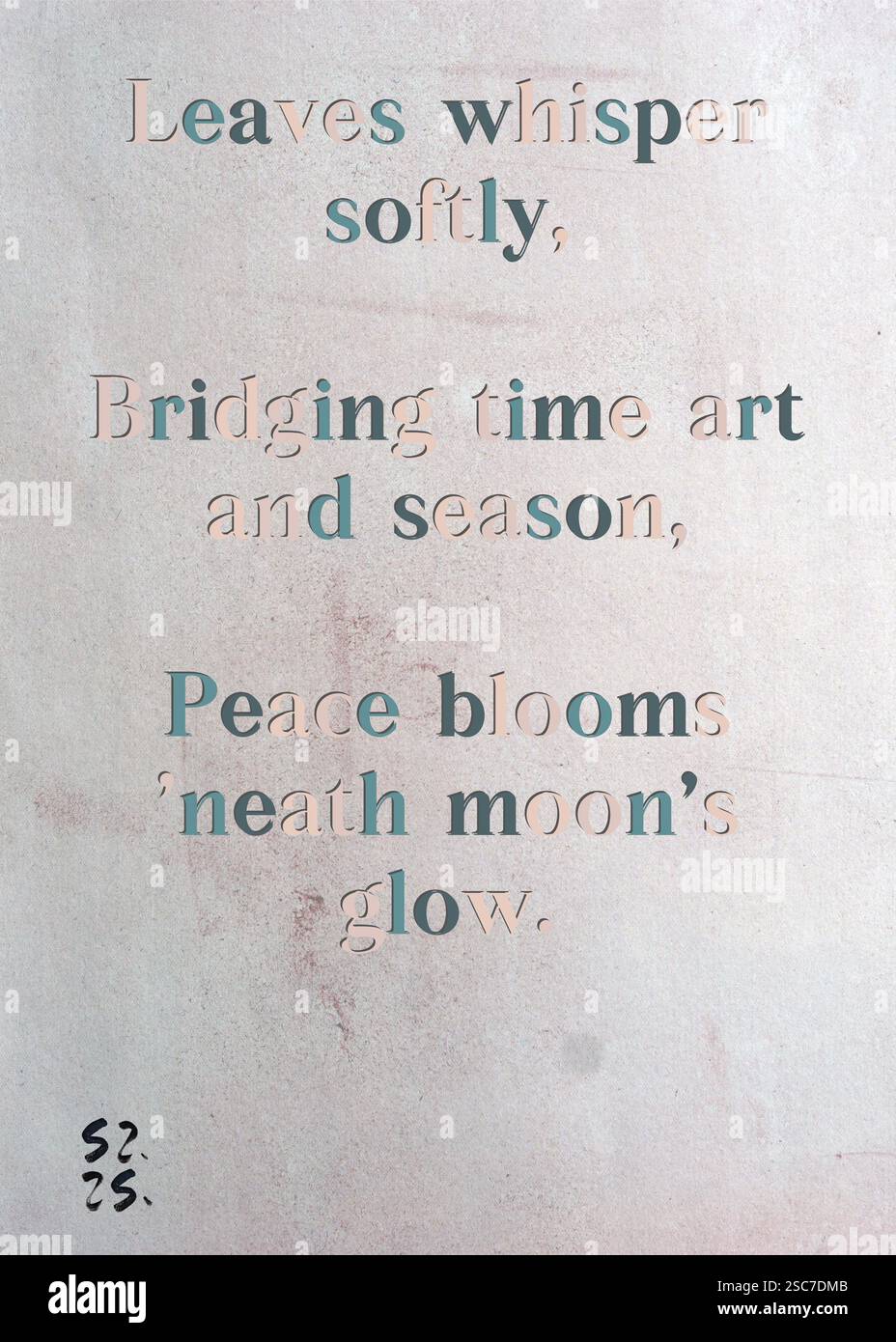 Leaves whisper softly, Bridging time art and season, Peace blooms ...