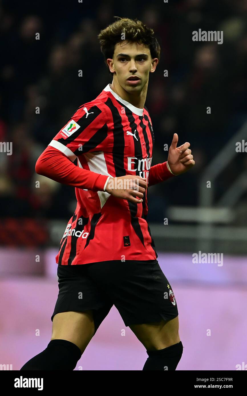 AC Milan's Portuguese forward #79 João Félix during the Italian Coppa ...