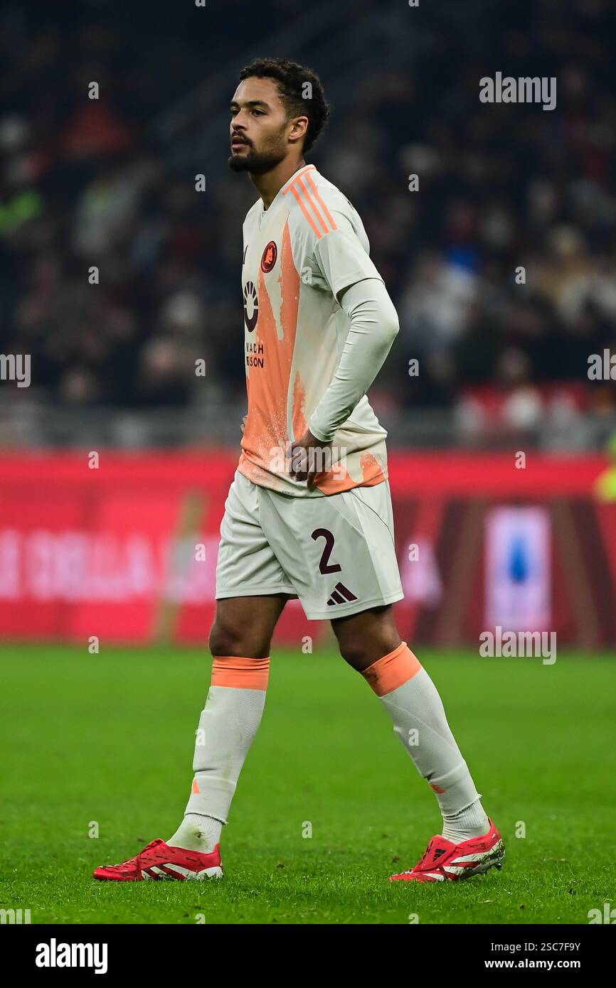 Devyne Rensch of AS Roma during the Italian Coppa Italia football match ...