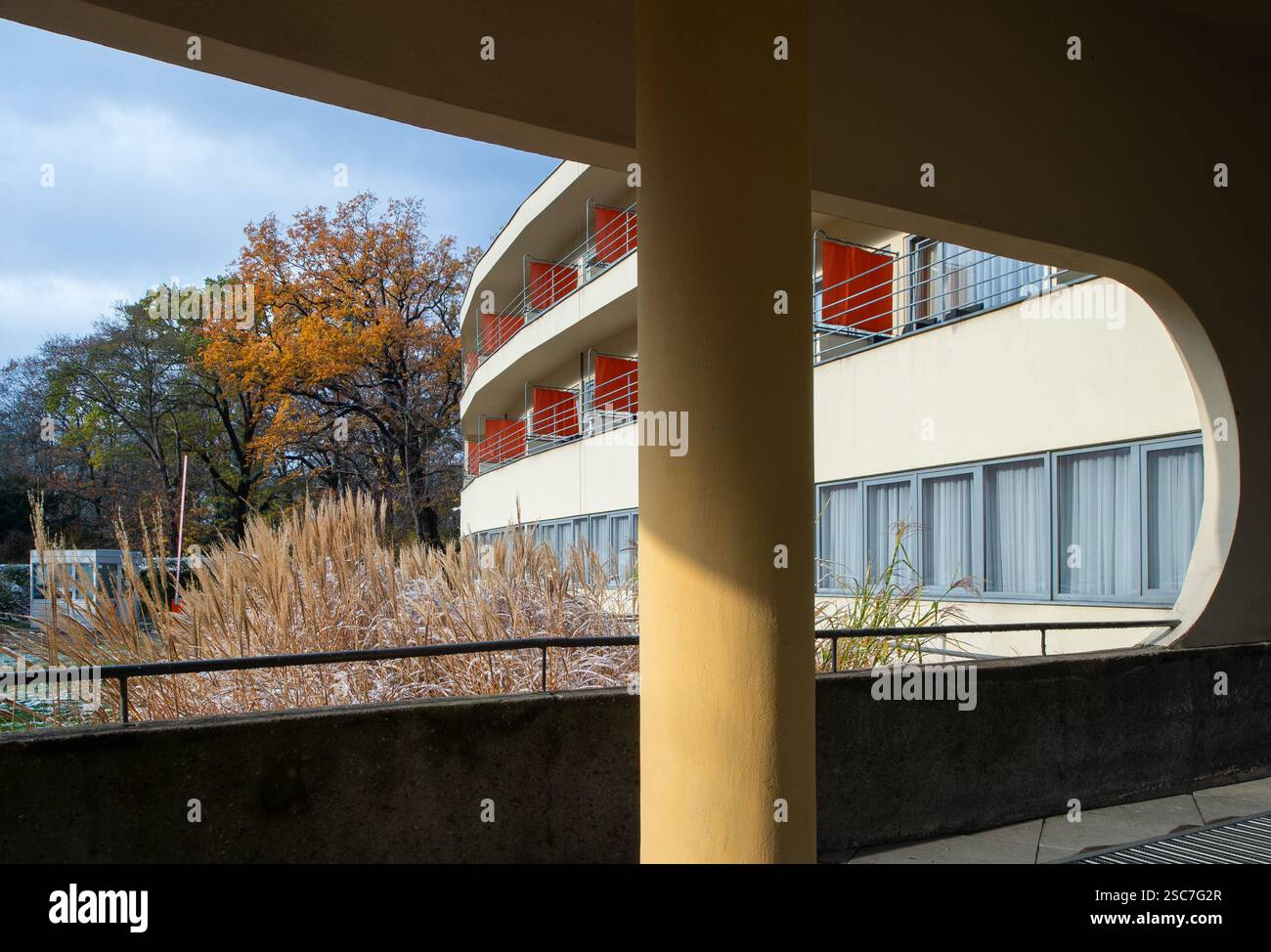22.11.2023, Poland, Silesia, Wroc?aw - House 31 of the Werkbundsiedlung ...