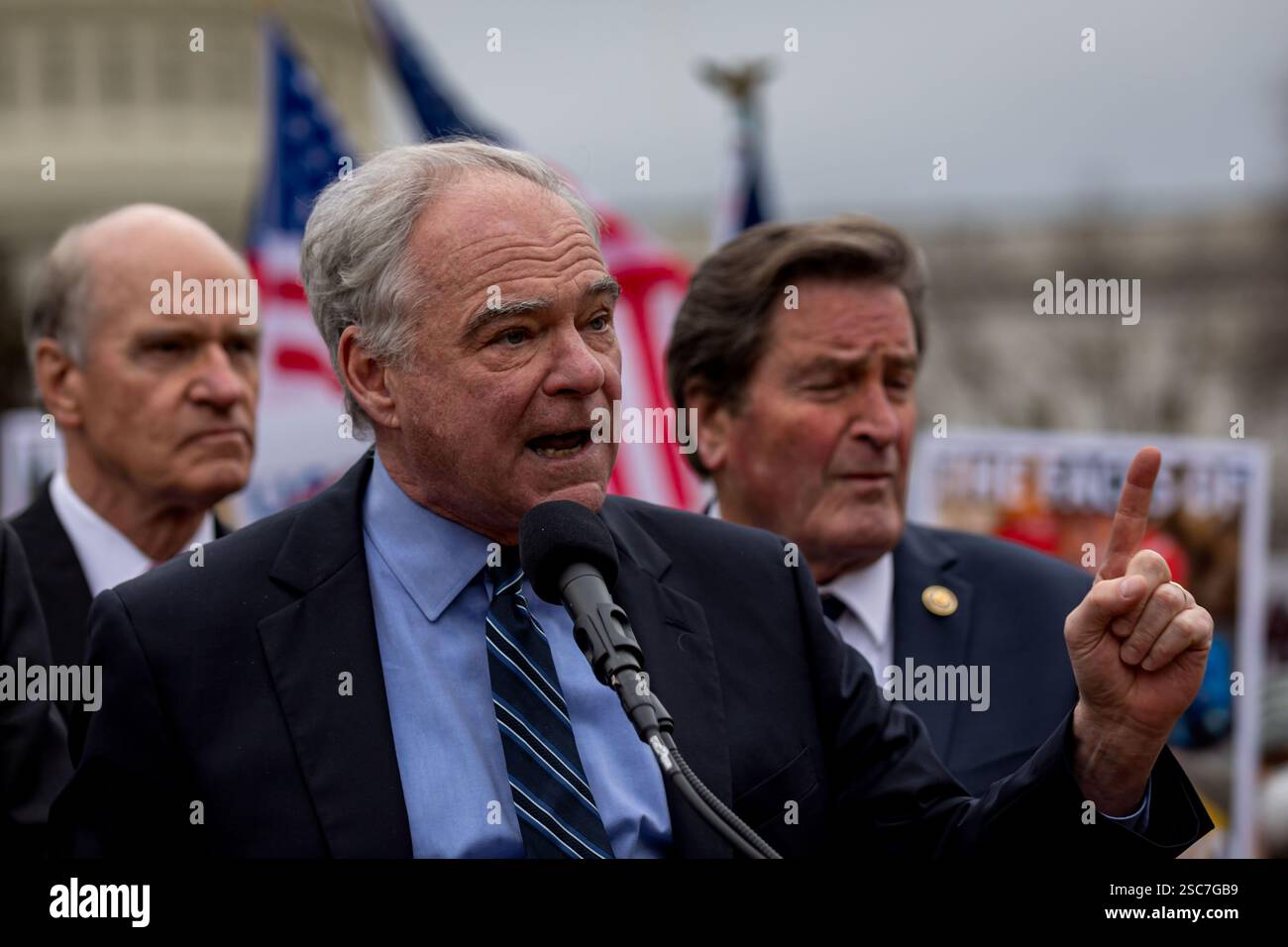 WASHINGTON, DC - FEBRUARY ?5: ?Sen. Tim Kaine (D-VA) speaks at the ...