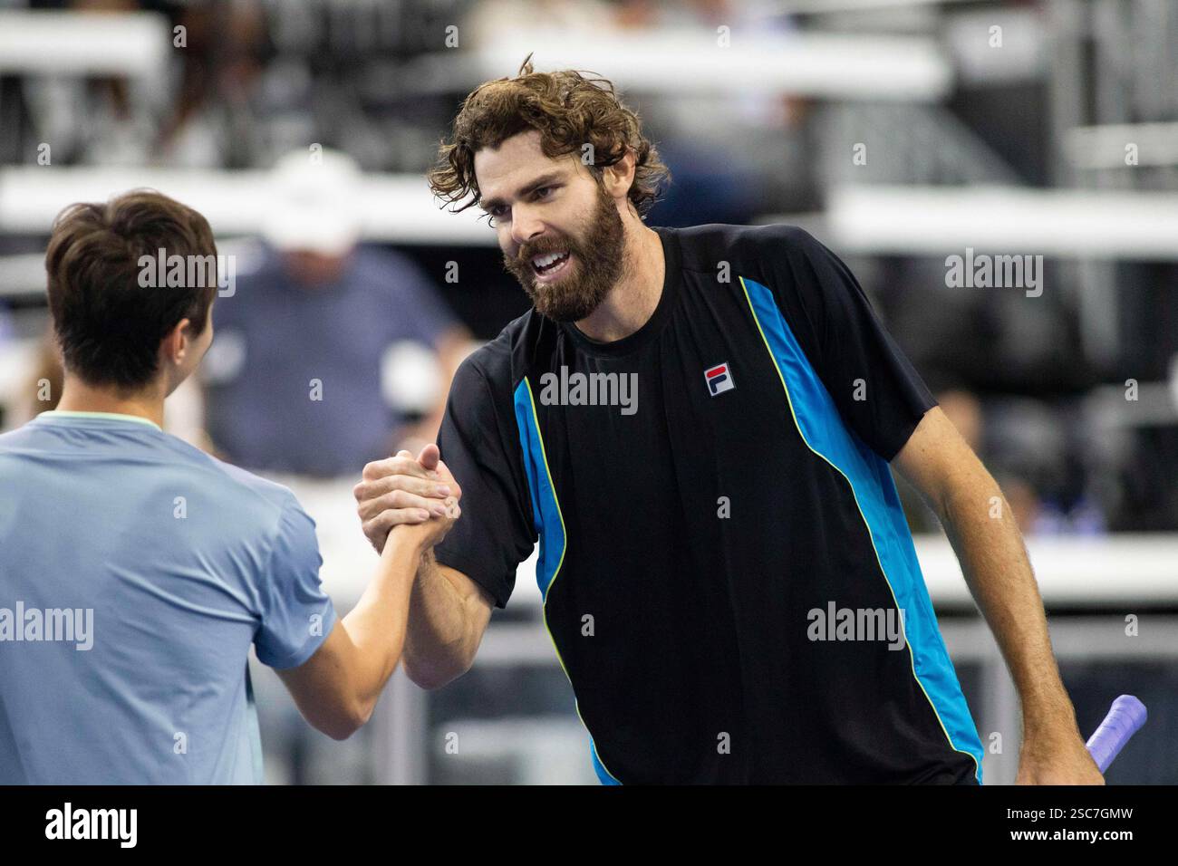 Frisco, Texas, USA. 5th Feb, 2025. REILLY OPELKA (USA) shakes hands ...