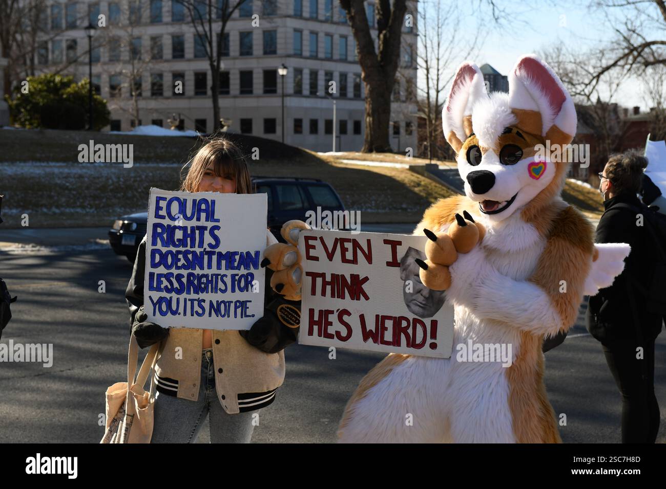 Activists protest against Project 2020 outside of the Connecticut, USA ...