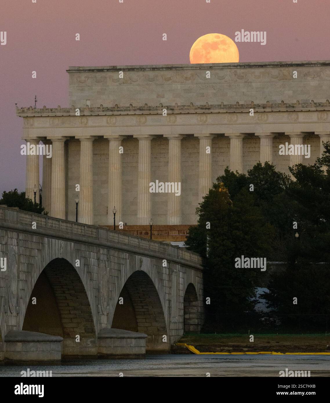 Arlington, Virginia, USA. 13th Jan, 2025. The full Moon, also known in ...