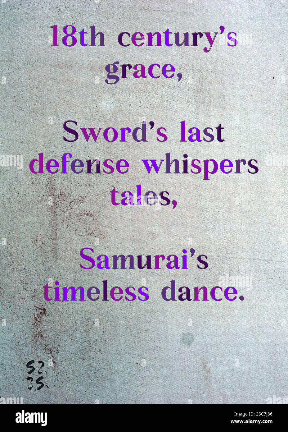 18th century's grace, Sword's last defense whispers tales, Samurai's ...