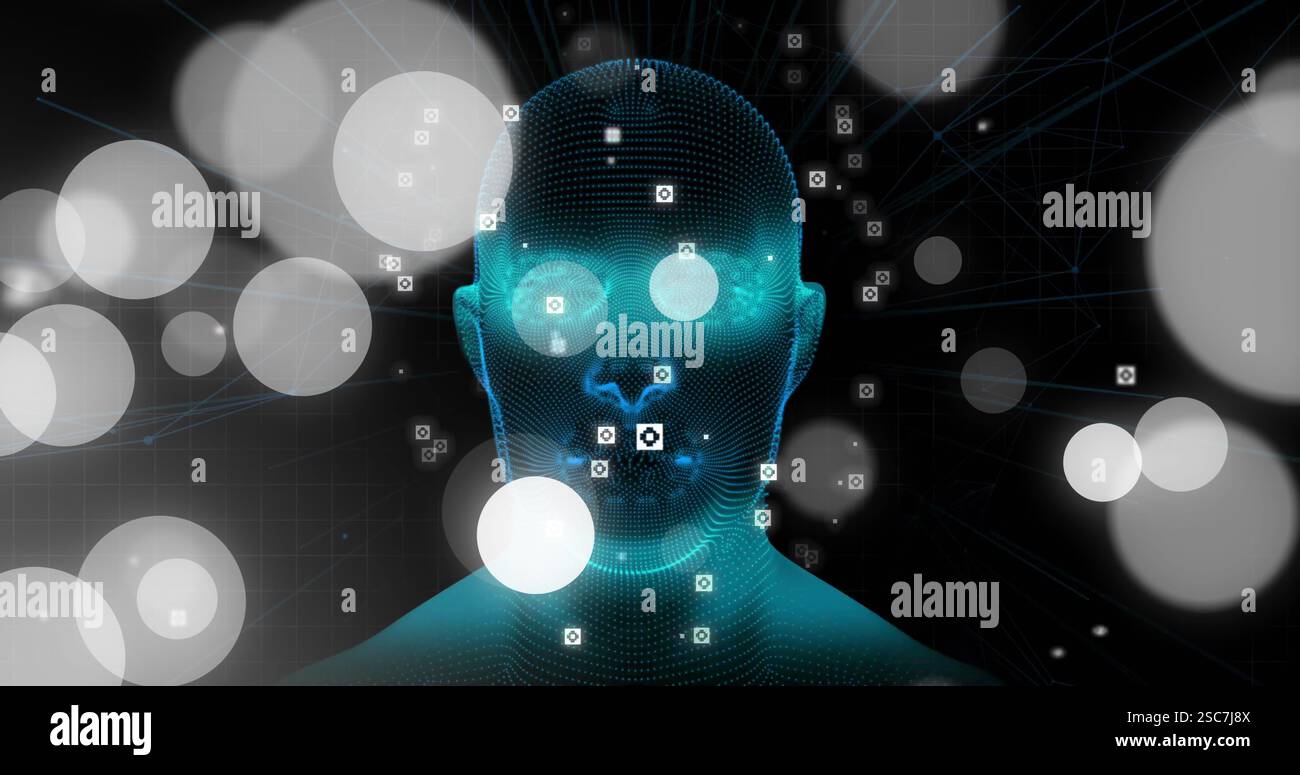 Digital human head data points hi-res stock photography and images - Alamy