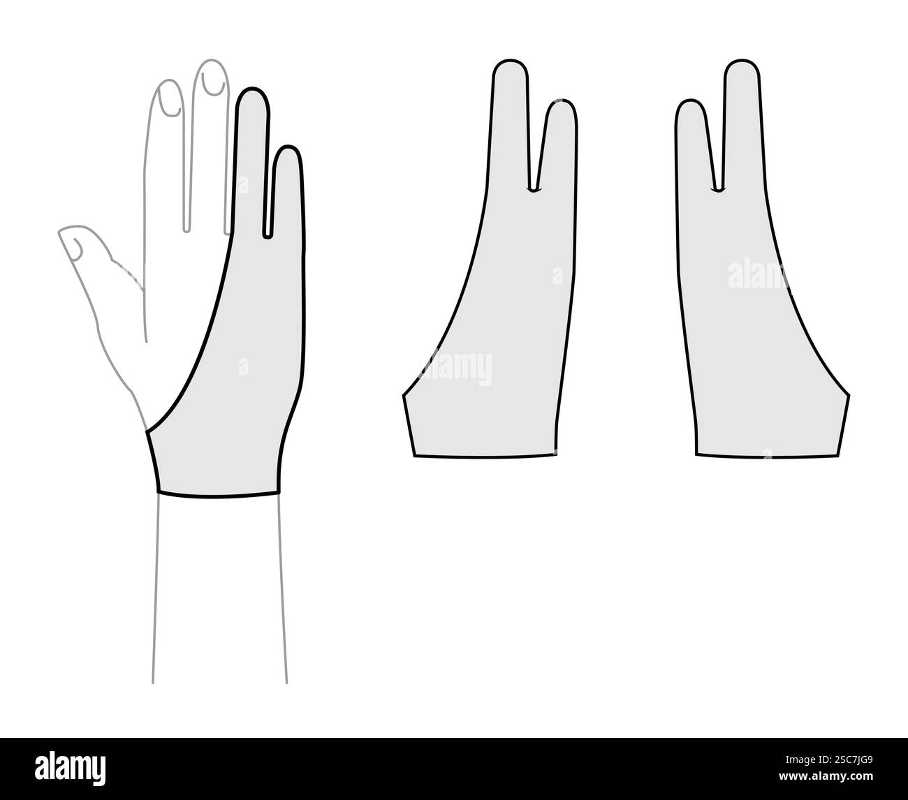 Drawing Gloves Elbow length Fashion hand accessory clothing technical ...