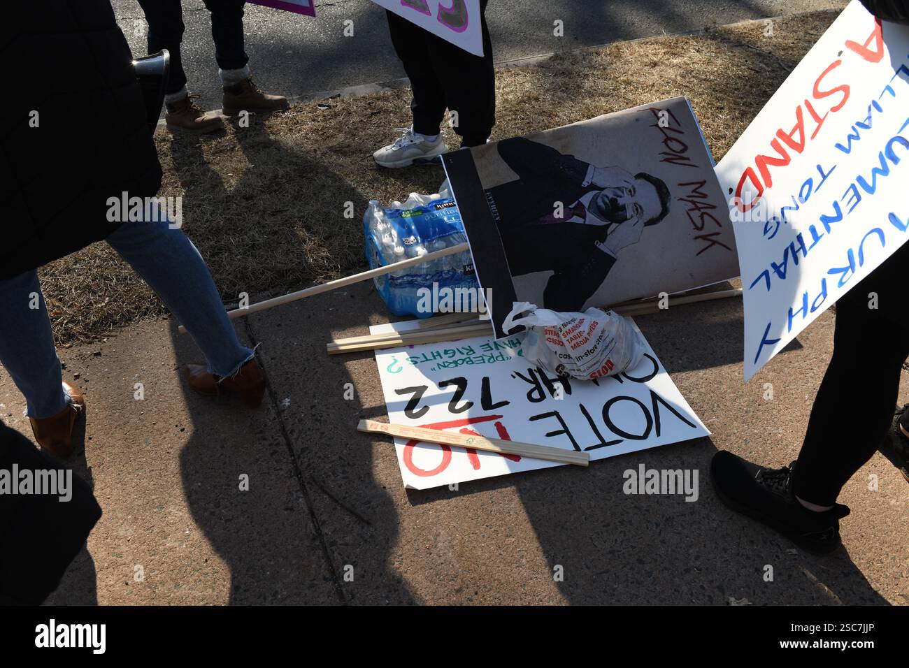 Activists protest against Project 2020 outside of the Connecticut, USA ...
