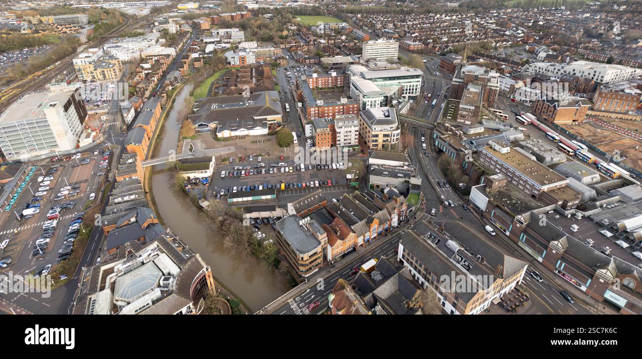 Aerial view of the city centre of Guildford, UK Stock Photo - Alamy