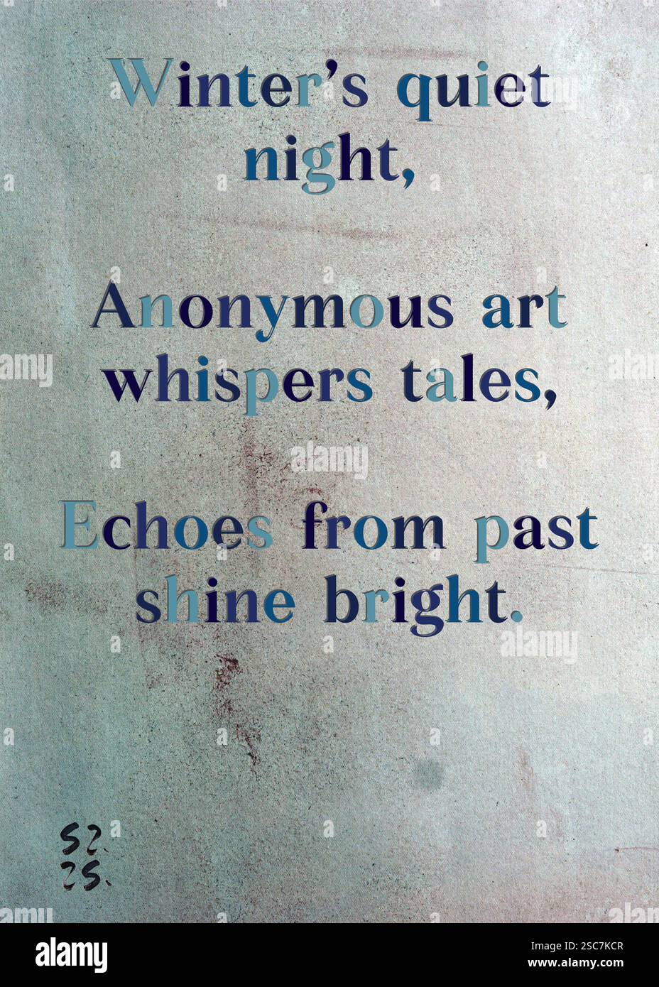 Winter's quiet night, Anonymous art whispers tales, Echoes from past ...