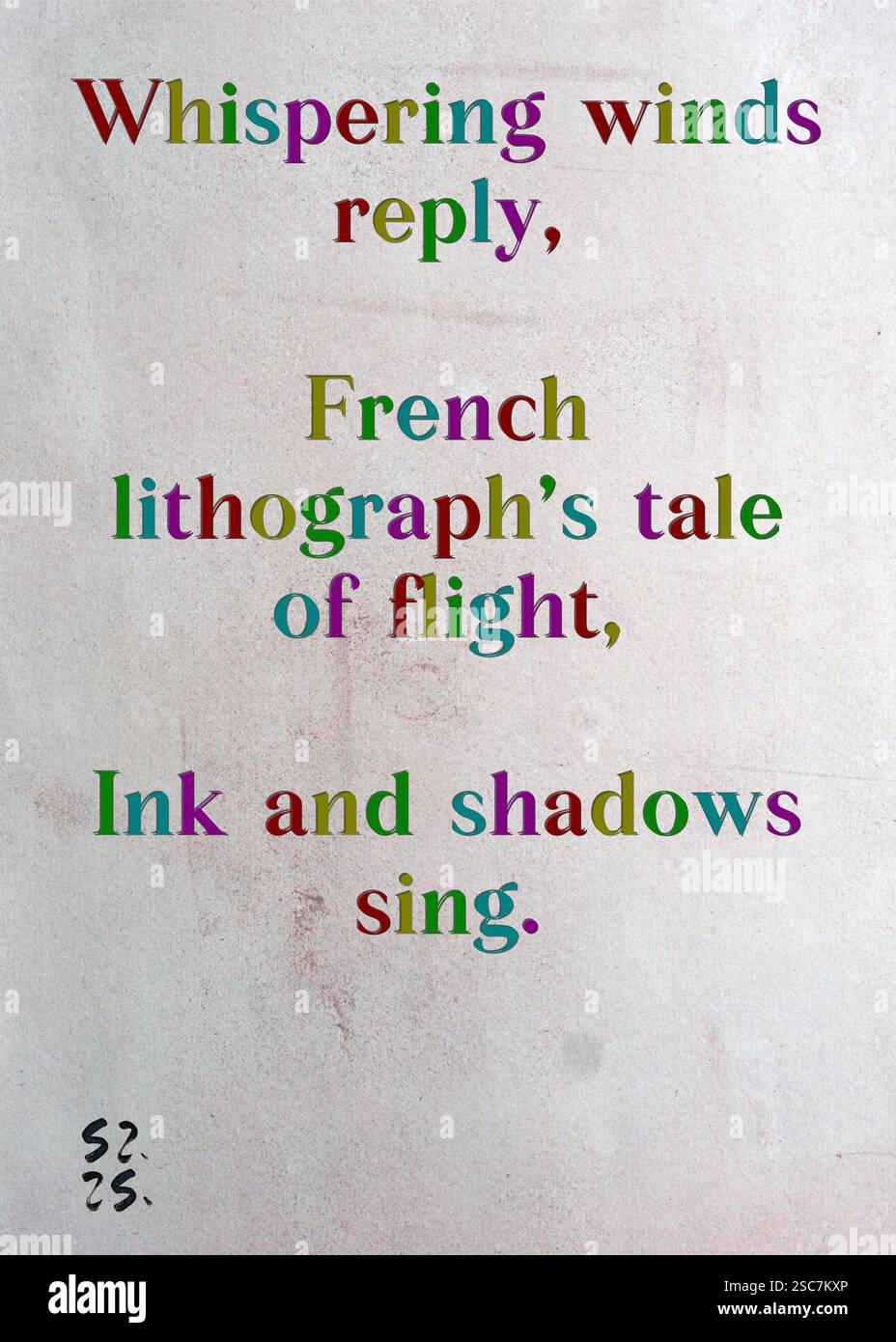 Whispering winds reply, French lithograph's tale of flight, Ink and ...