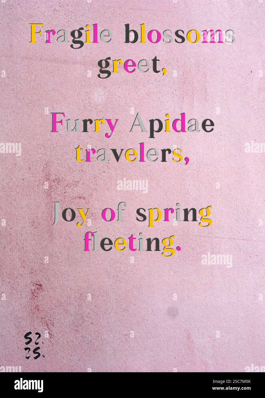 Fragile blossoms greet, Furry Apidae travelers, Joy of spring fleeting ...