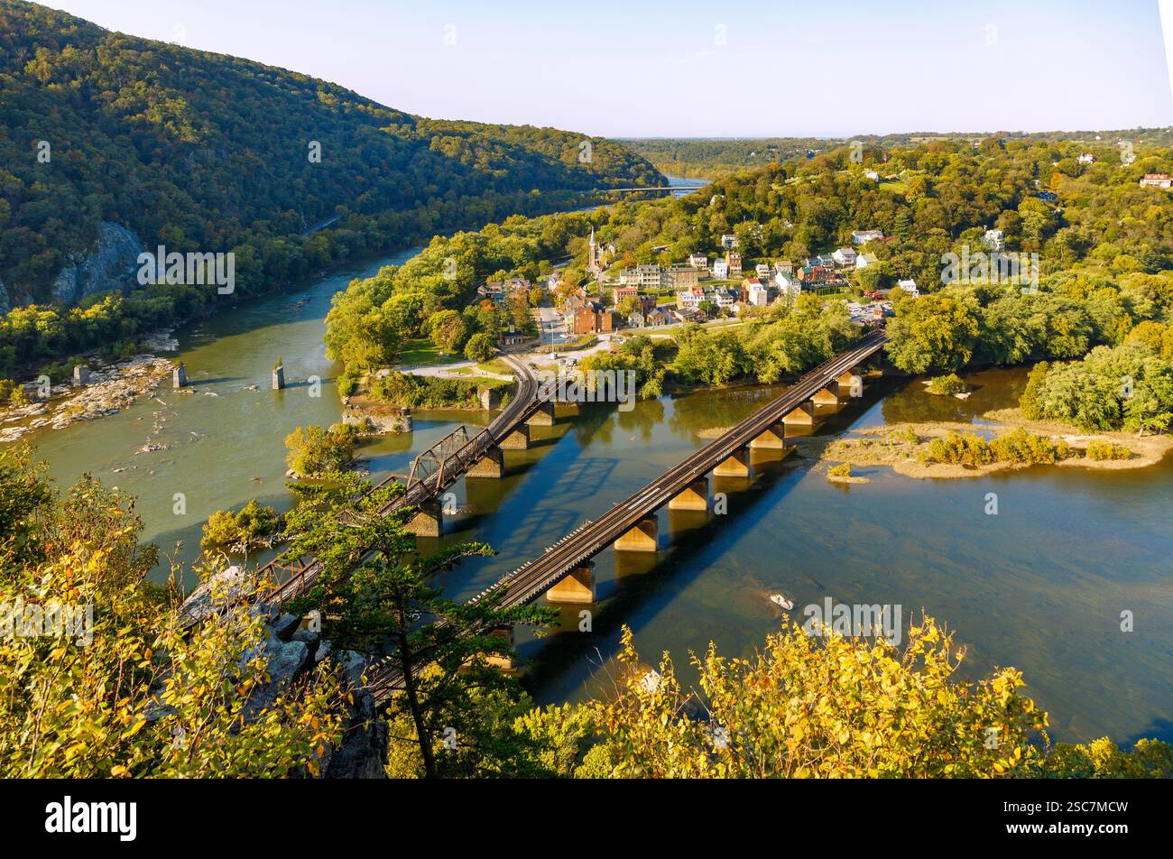 View from Maryland Heights lookout point in Harpers Ferry National ...