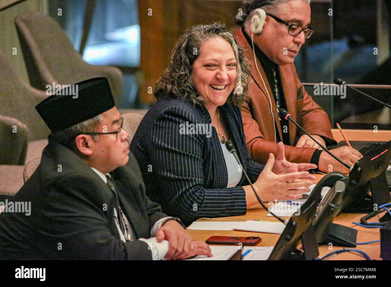 New York, New York, USA. 5th Feb, 2025. VICKI FERRINI, Chair of the ...