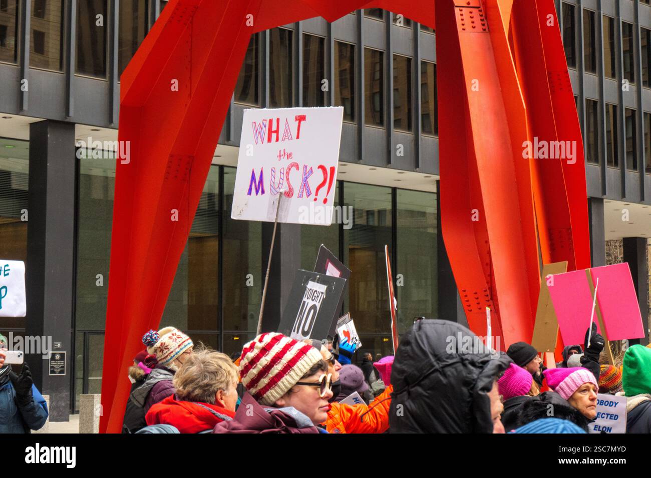 What the Musk sign at protest against Donald Trump and Elon Musk ...