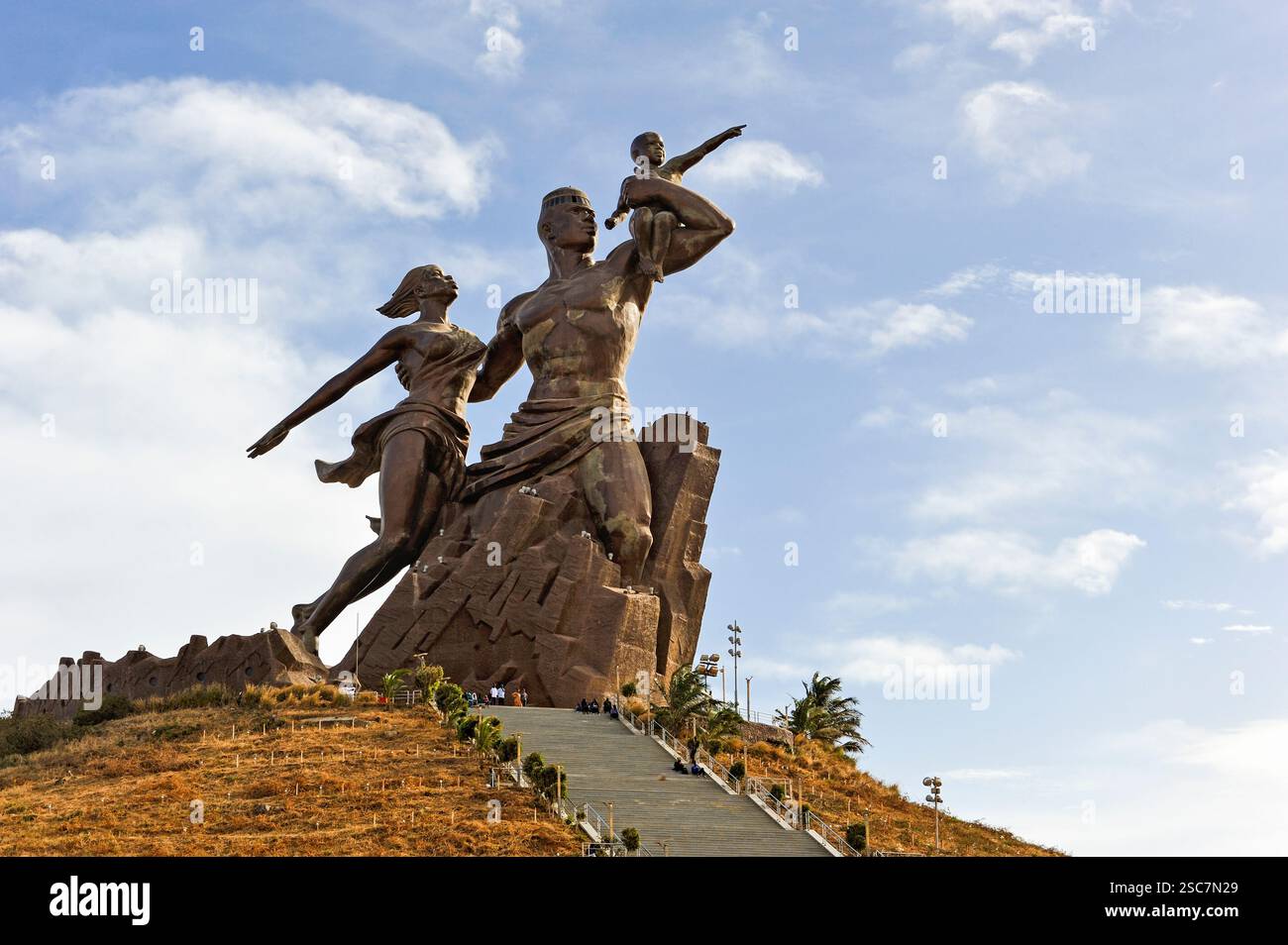 African Renaissance Monument, 49 meter tall bronze statue located on ...