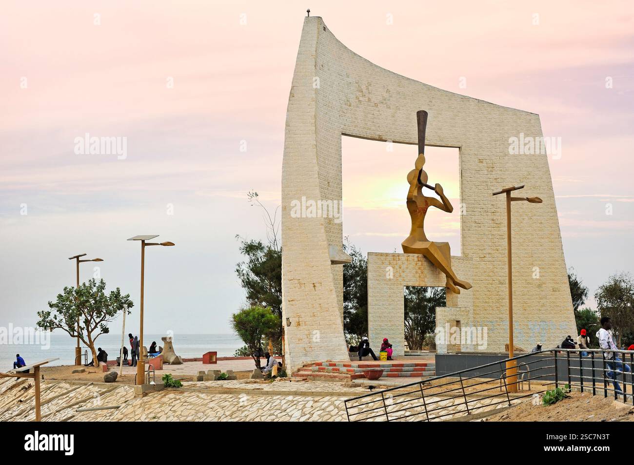 Third Millennium Gate (architect Pierre Goudiaby Atepa) by the Atlantic ...