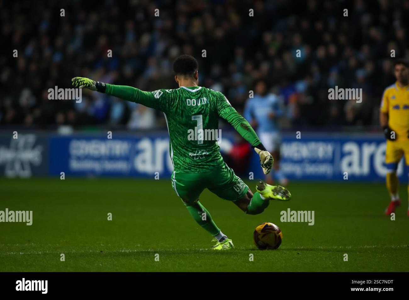 Oliver Dovin of Coventry City takes a free-kick during the EFL ...