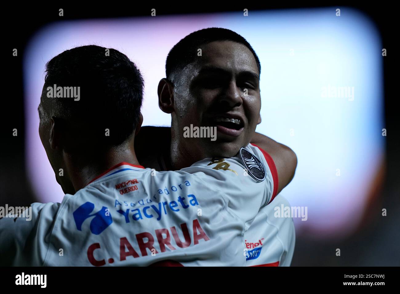 Jhamir D'arrigo, right of Peru's Alianza Lima celebrates after scoring ...