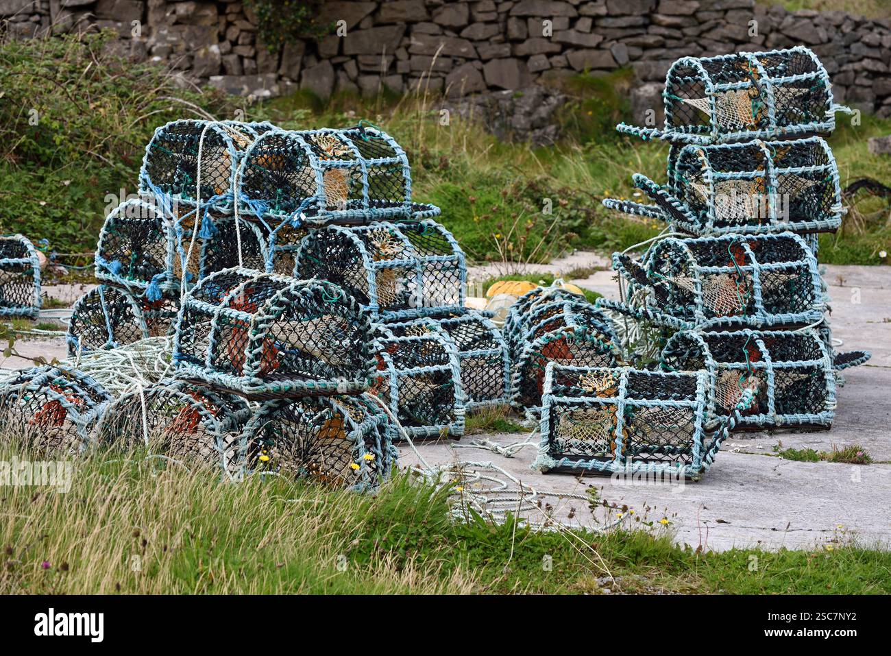 crab and lobster traps, Inishmore, the largest of the Aran Islands ...