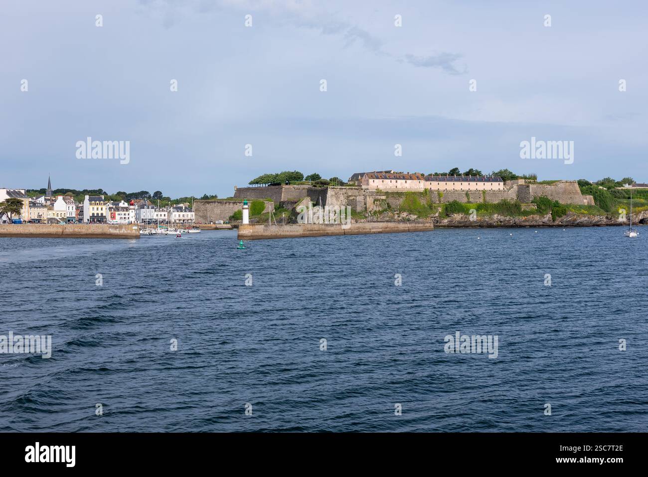 The harbor of Le Palais on the island of Belle-Ile with his Vauban ...